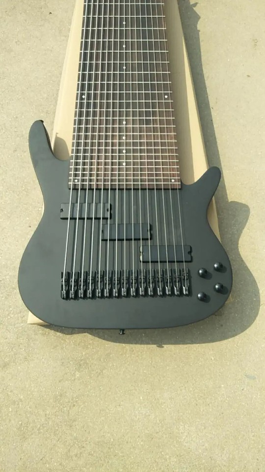 Custom 15 String Fretless Electric Guitar Bass 24 Frets 15 strings ...