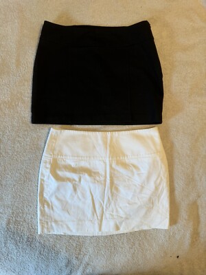Express Mini Skirt Lot, 2 Total, SZ 2/4, Black/White, Great Condition ...