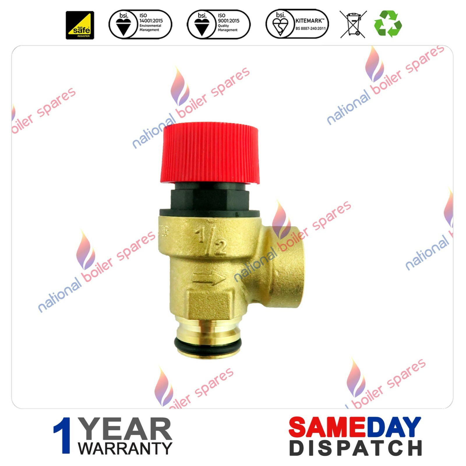 BAXI MEGAFLO SYSTEM 15HE 18HE 24HE 28HE 32HE PRESSURE RELIEF VALVE PRV ...