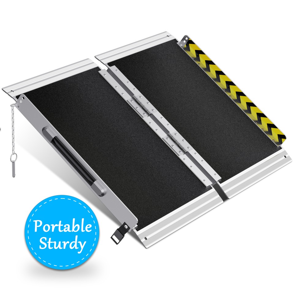 Portable Wheelchair Ramp 3FT Folding Handicap Ramp for Home Steps ...