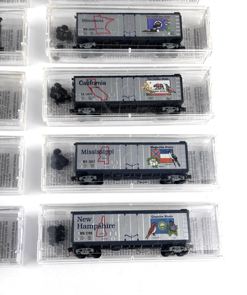Micro-Trains N Scale 50 U.S. State Train Set - (Missing one) | eBay