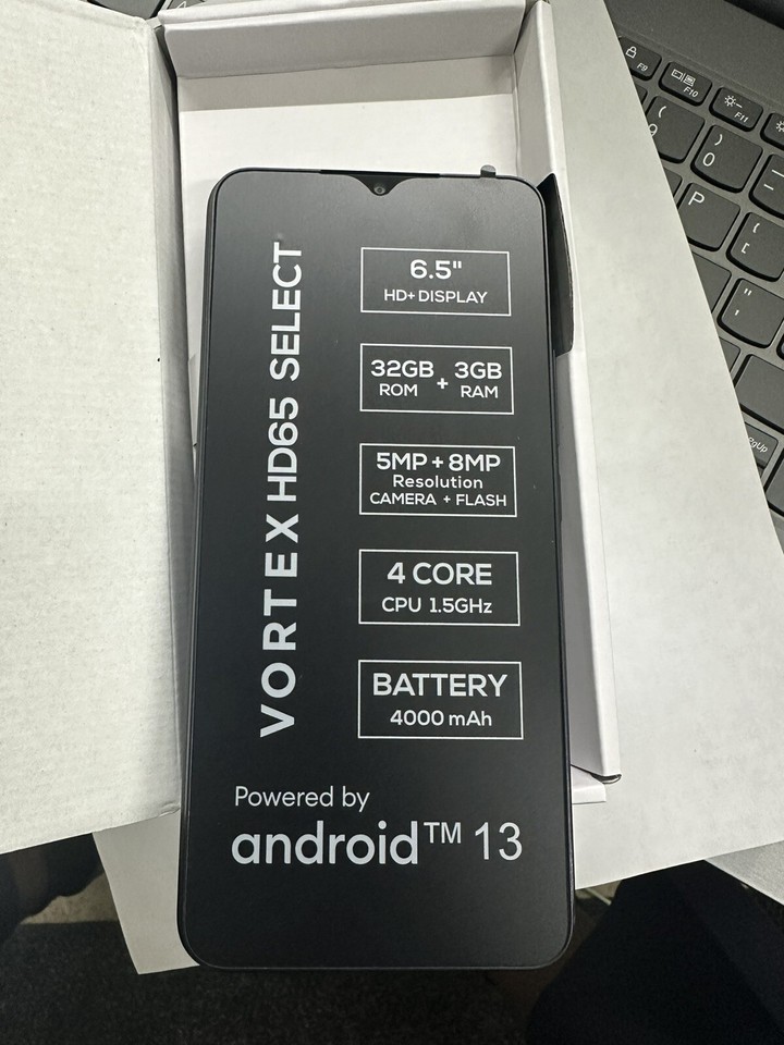 Vortex HD65 6.5" Display Android 13 | Wi-Fi | 32 GB | Black | Single ...
