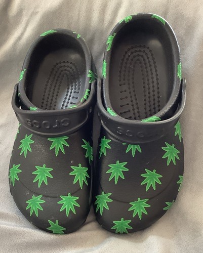 CROCS Classic HEMP LEAF Clog Womens Sz 6 Mens Sz 4 Marijuana Pot Weed ...