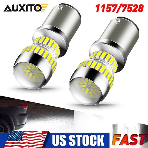 2x 1157 7528 LED Reverse Backup Light Canbus Error Free BA15S Bulbs ...