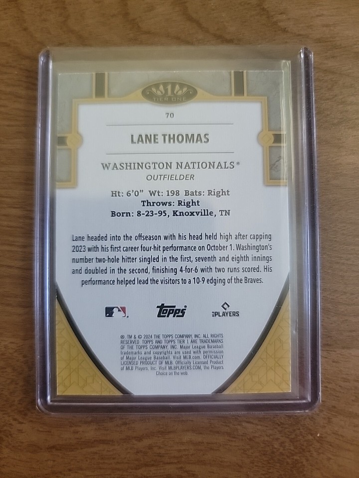 2024 Topps Tier One Lane Thomas 50/99 Silver | eBay