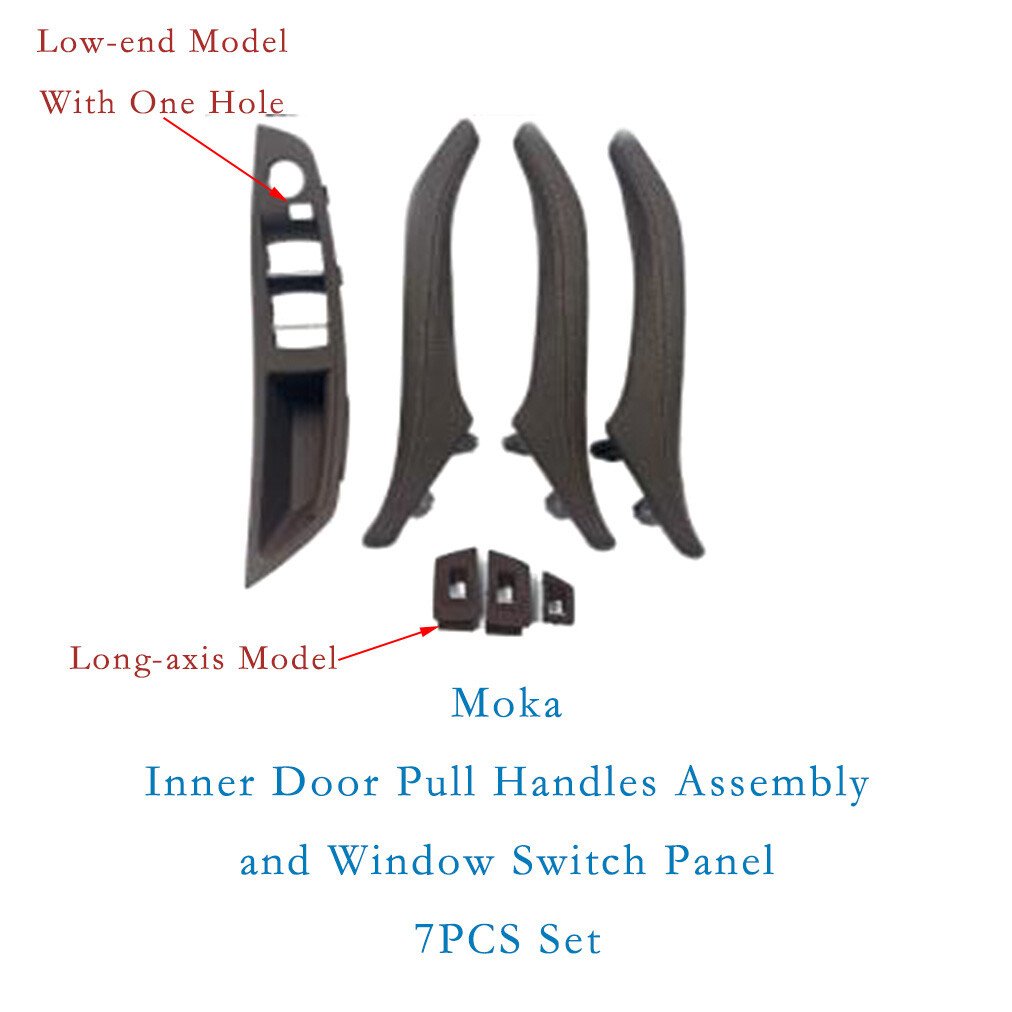 Inner Door Pull Handle Assembly 7PCS Moka For BMW 5 Series F10 F11 F18 ...