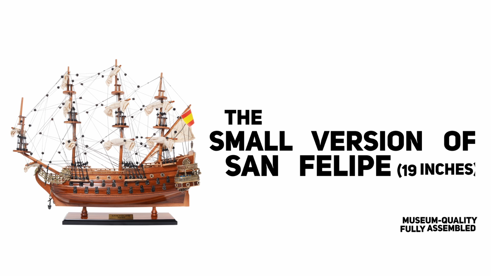 San Felipe Small Ship Model Handmade Wooden Ship Fully Assembled | eBay