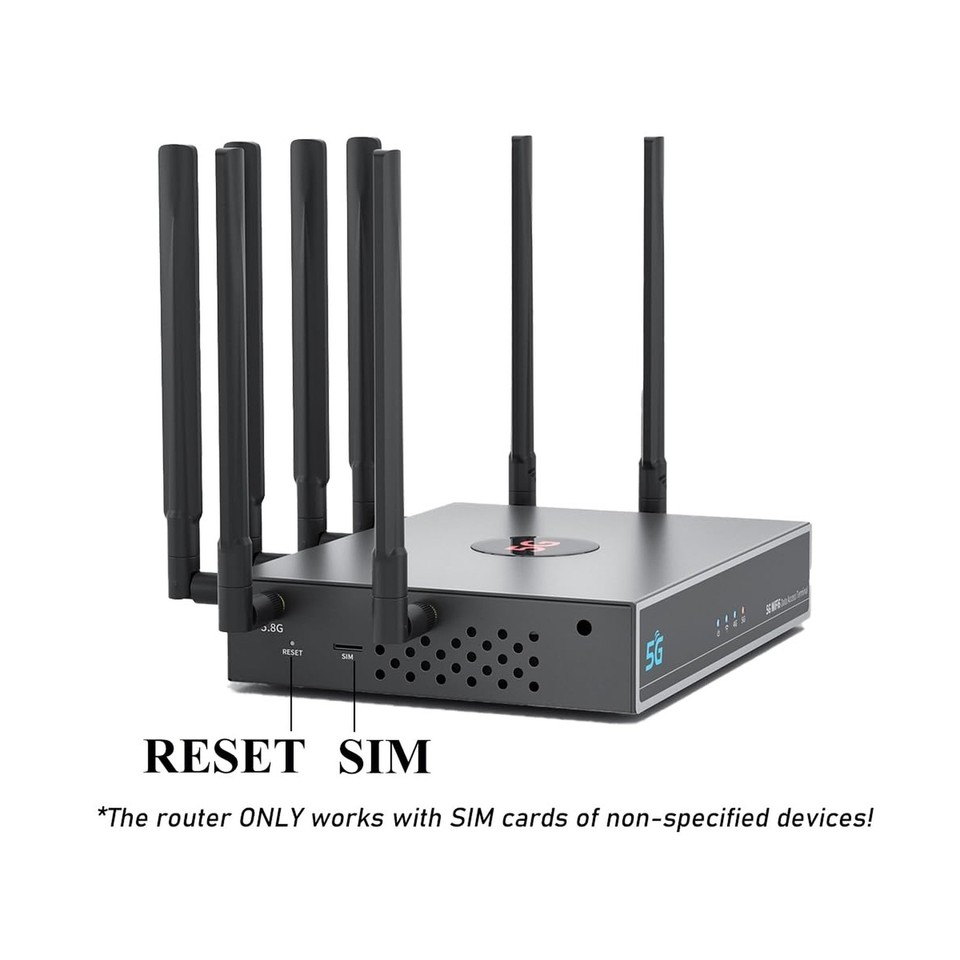 UOTEK 5G SIM Card Router CPE, WiFi 6 Router 5G Modem Dual Band NSA SA ...