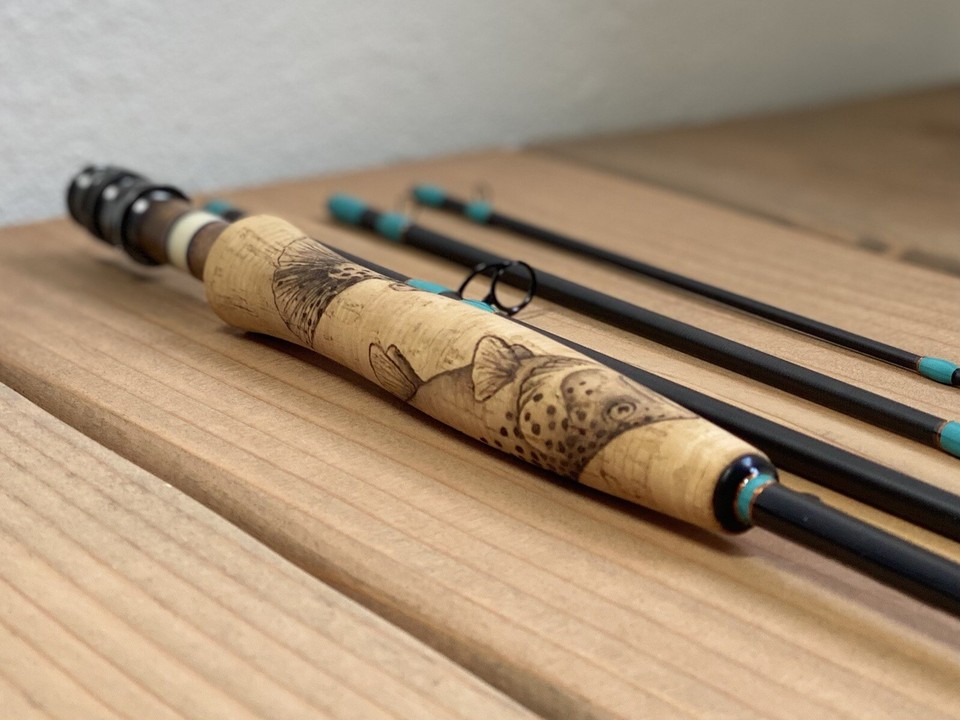 Brown Trout Fly Rod Cork Grip | eBay