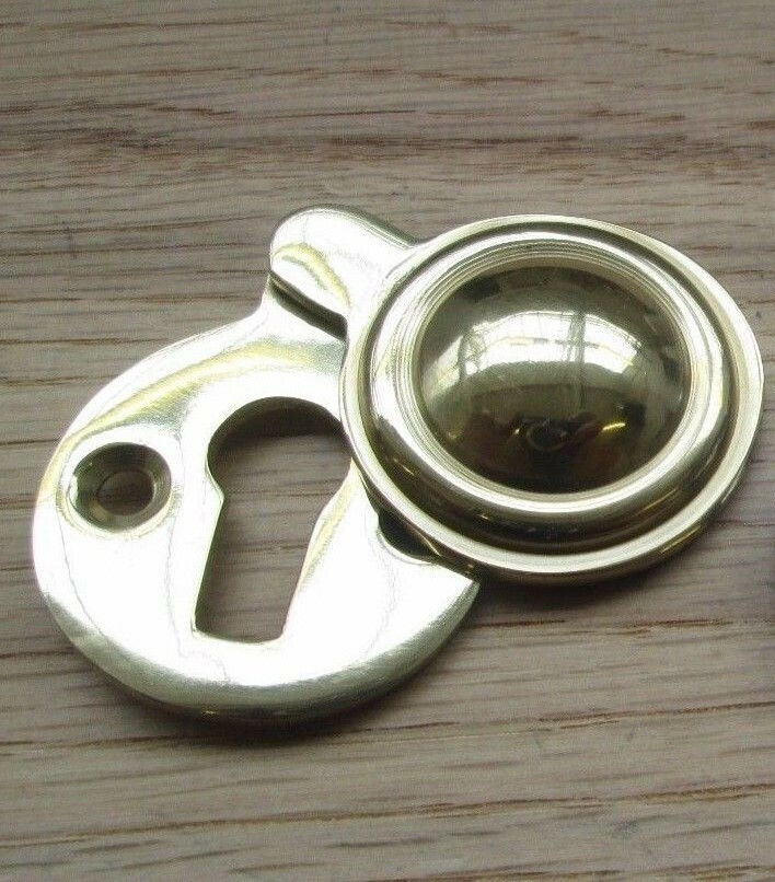 SOLID BRASS KEYHOLE KEY HOLE COVER ESCUTCHEON/COVERED | eBay UK