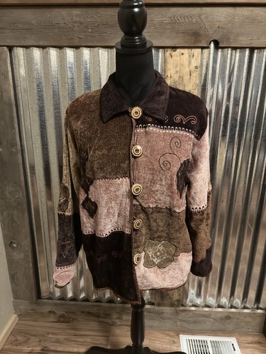 Pushpa Women’s Medium Jacket Vintage Art To Wear Embroidered Appliqué ...