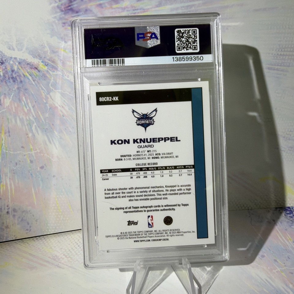 2025 Topps Silver Pack Kon Knueppel Rookie Autograph GEM MT 10 POP 1 | eBay