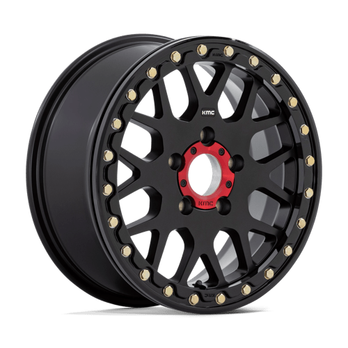 KMC KS235 GRENADE BEADLOCK 15X6 +38 Black Wheel Rim 5X114.3 5X4.5 (QTY ...