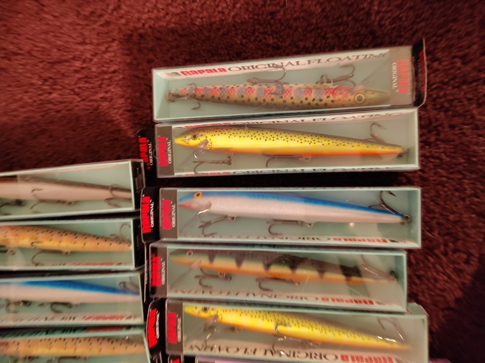 Lot Of 20 Rapala Fishing Lures Multiple Colors Original And Husky Jerk ...