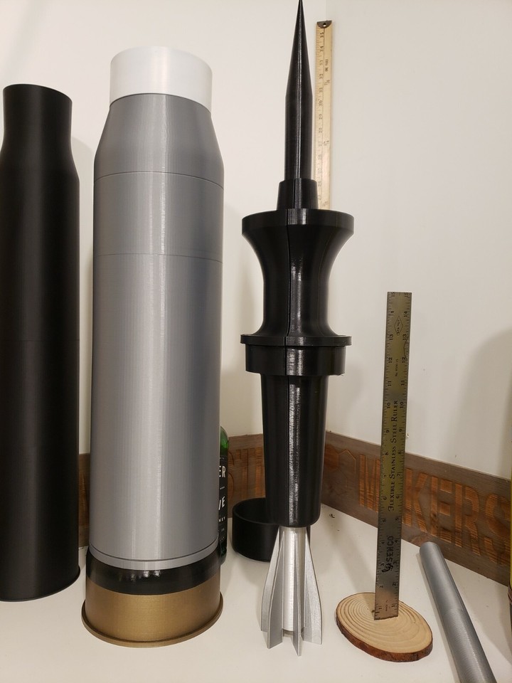 3D Printed 120mm M829A1 APFSDS-T Complete - Replica - Cosplay - All ...