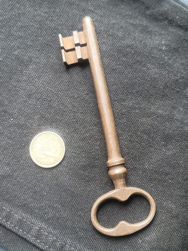 Remarkable Antique Jumbo Iron Skeleton Key☆1830s FRENCH Metal Key! | eBay
