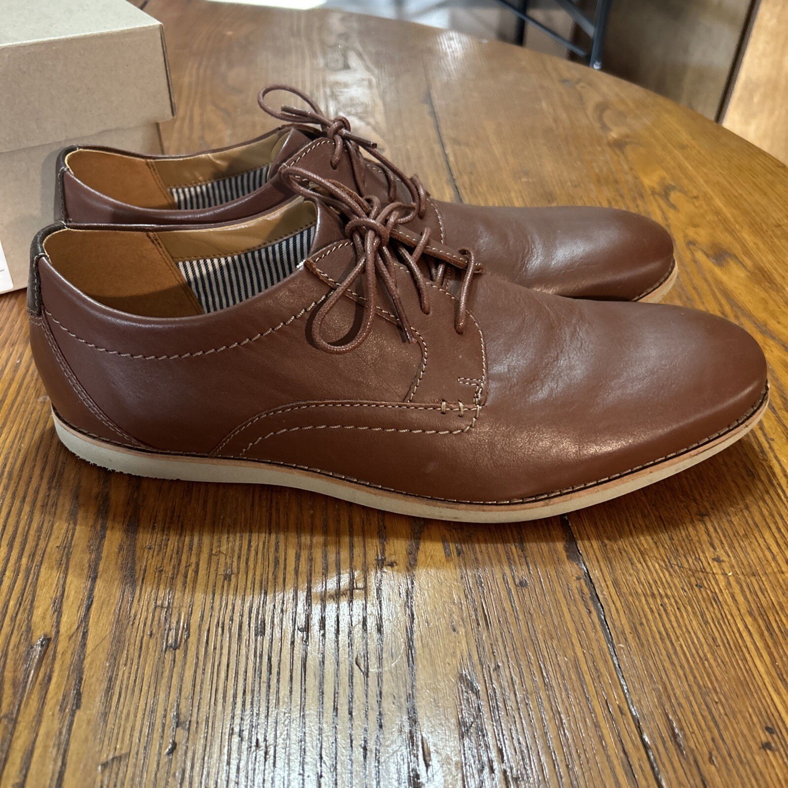 Clarks Men's Raharto Plain Oxford, Brown Leather, Size Men 13 M $130 ...