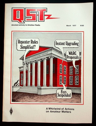 VINTAGE QST Magazine March 1977 FCC Art Cover Linear ICs OSCAR ARRL HAM ...