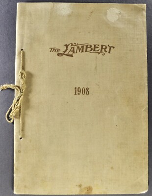 1908 Lambert Motor Car Catalog Surrey Touring Car Roadster Buckeye Nice ...