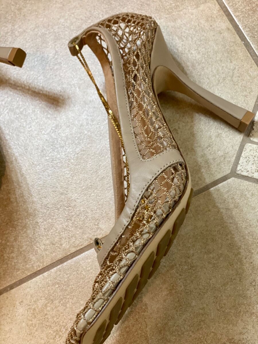 New Bottega Veneta Stretch Chain Mesh Beige Leather Square New Bottega Veneta Stretch Chain Mesh Beige Leather Square