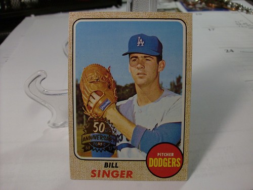 2017 Topps Heritage 1968 Topps Stamped Buybacks Silver #249 Bill Singer ...