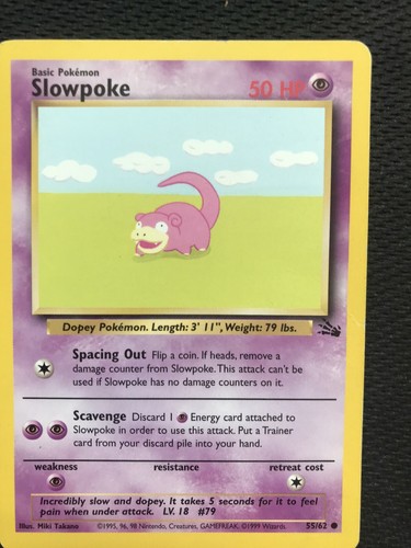 Slowpoke - 55/62 Fossil - Pokemon Card | eBay