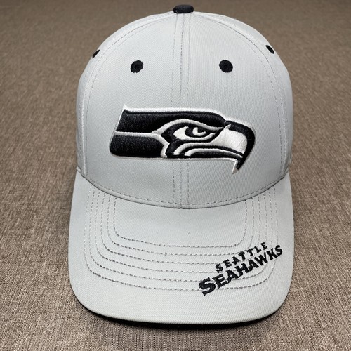 Seattle Seahawks NFL Team Apparel Mens Solid Gray Adjustable Strap Back ...
