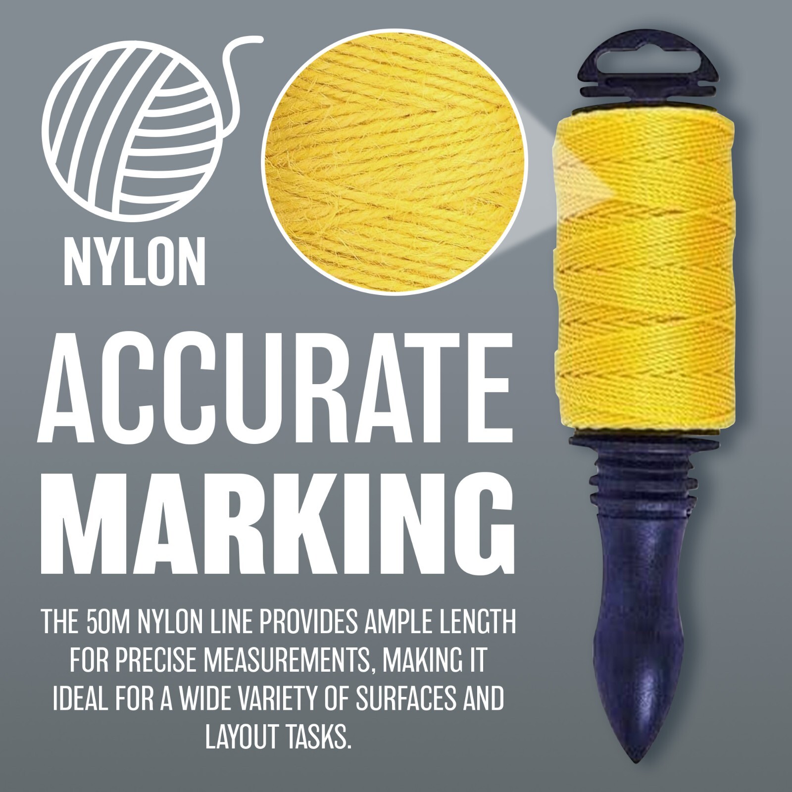 NEW 152M BUILDERS LINE ROPE STRING BUILDING BRICKLAYING BRICK HANDLE ...