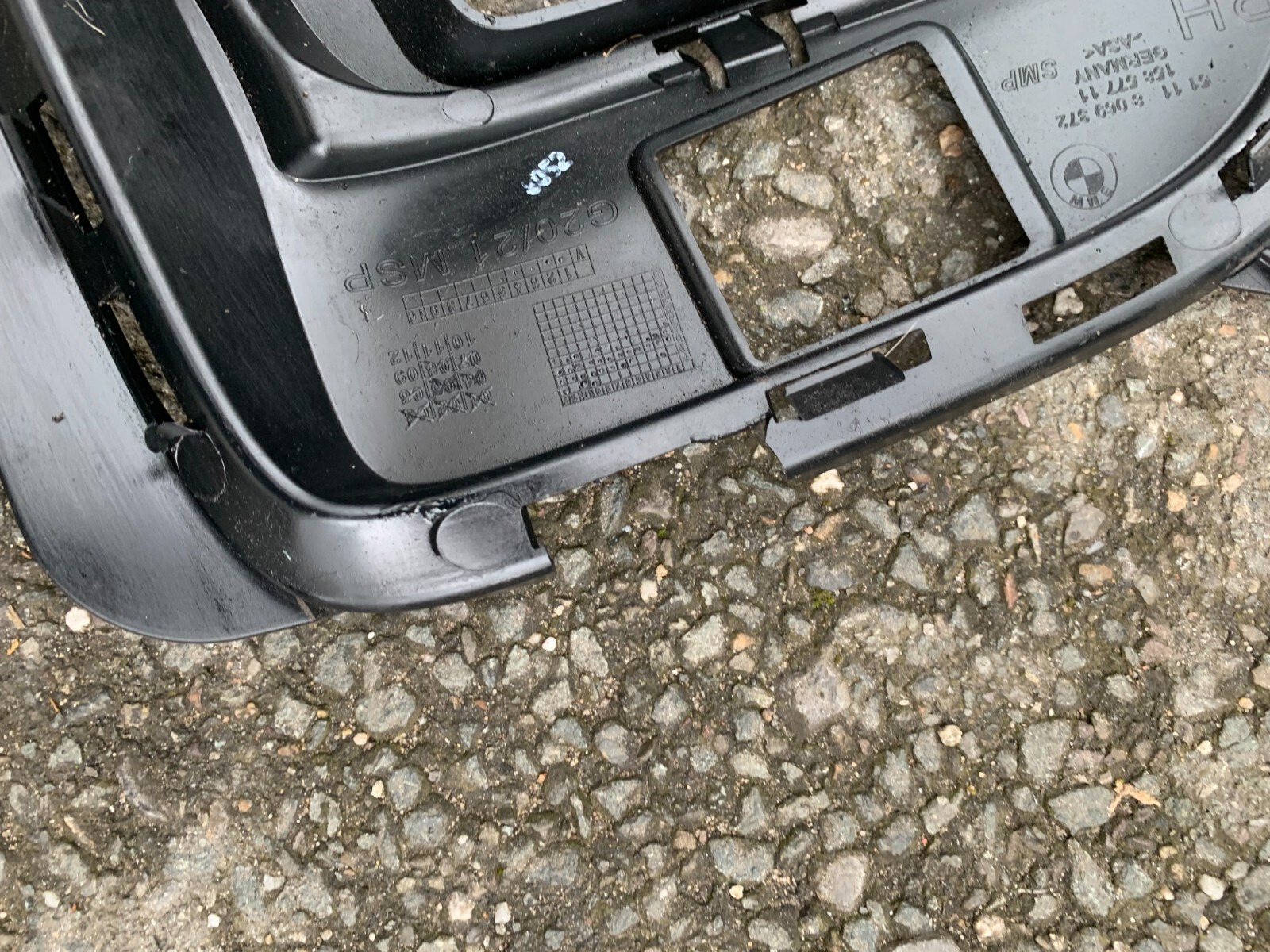 Original BMW 3 Series G20 G21 M Package Grille Front Right 51118069372 ...