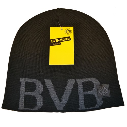 BVB Mütze Borussia Dortmund Beanie Wendemütze Bommelmütze Bommel ...