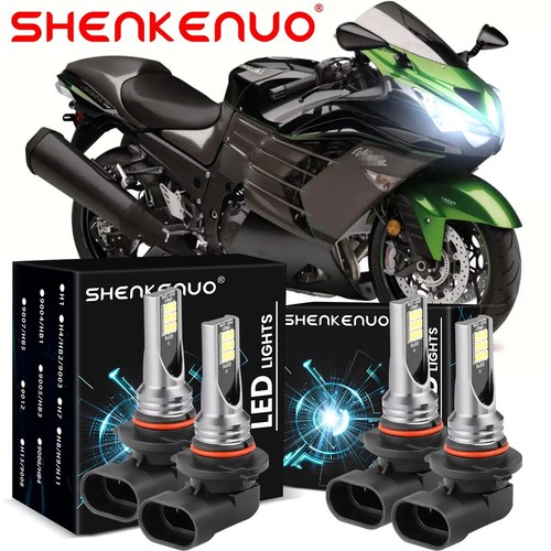 For Kawasaki ZX14r 2006-2015 - 2x H8 H9 H11 LED Fog Light Bulbs Kit ...