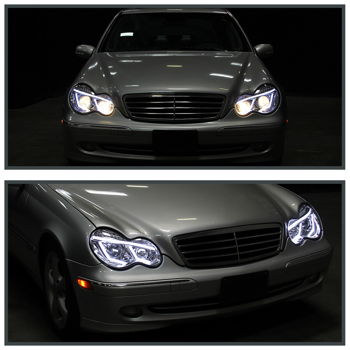 Fits 2001-2007 Mercedes Benz W203 C-Class LED Strip Signal Projector ...