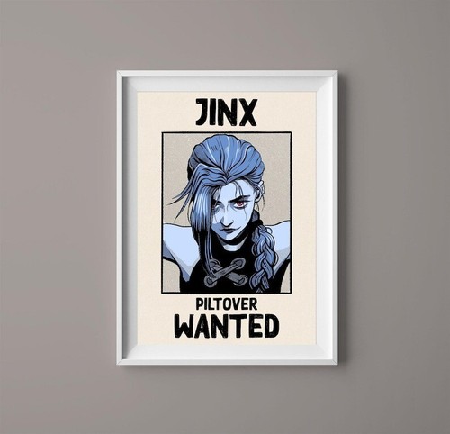 Jinx Wanted Poster League of Legends Arcane Poster | eBay