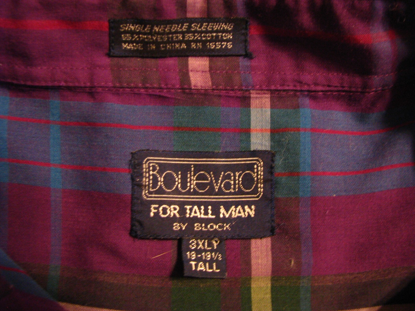 Vintage Boulevard For Tall Men By Block Flannel Shirt… - Gem
