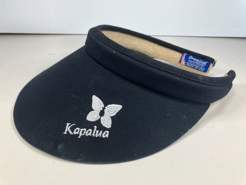 KAPALUA COURSE Black MAUI HAWAII GOLF VISOR Summer Beach Surf Sun Hat ...