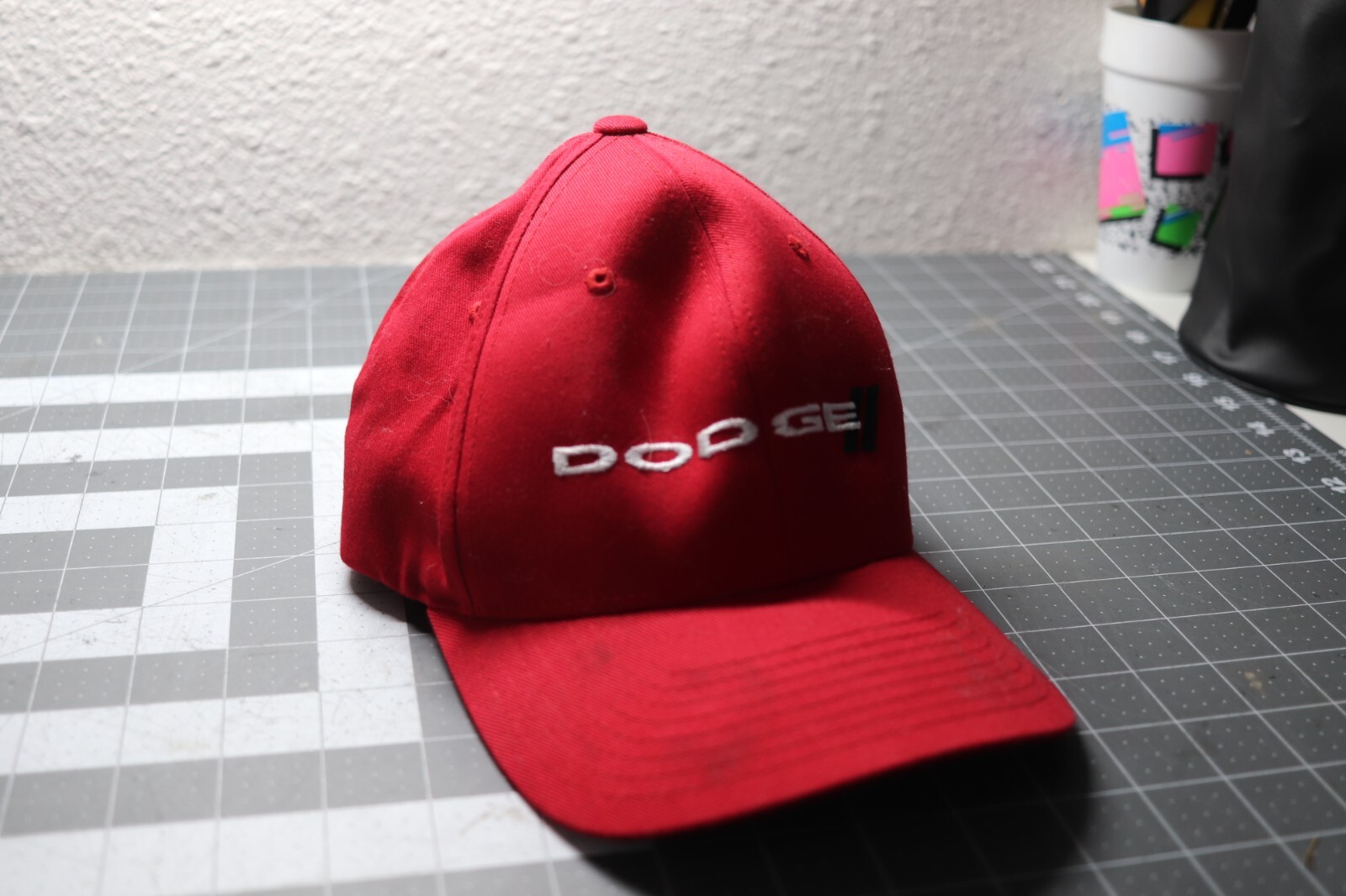 Dodge Chrysler Baseball Hat Black Logo Cap Ram 300 Charger Hemi S/M Red ...