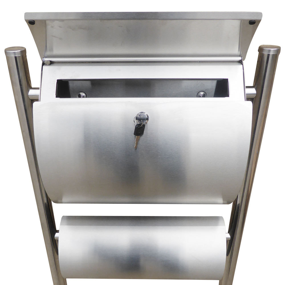 New Mailbox Letterbox 304 Stainless Steel Townhouse Letter Mail Stand ...