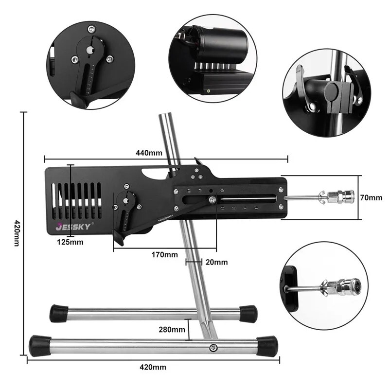 Jessky Sex Machine Wireless Remote Control With 7 Pcs Attachments for ...