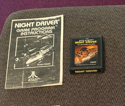 Night Driver Atari 2600 videogame cartridge and manual VCS video game ...