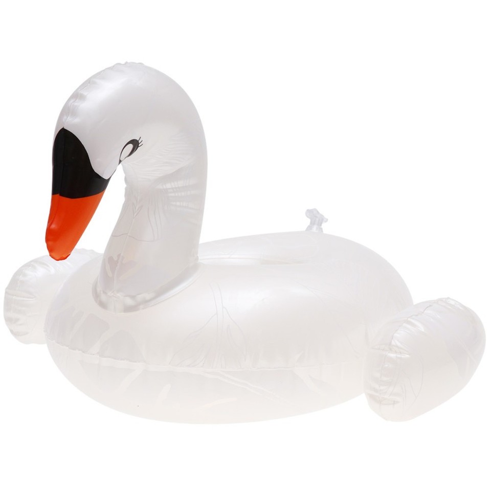 Inflatable Swan Pool Float Floating Tray Swim Beer Holder Water Mat | eBay Australia