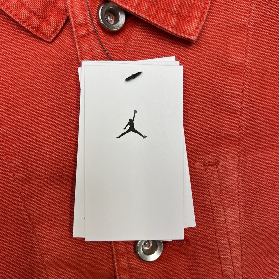 Air Jordan Denim Jacket Size Small Mens Orange Lobster Essentials ...