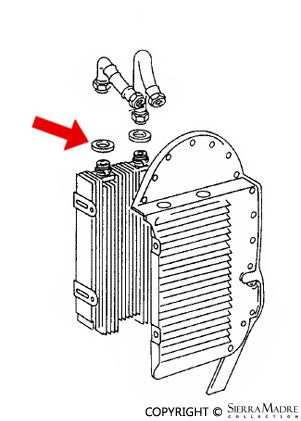 Porsche Oil Line To Cooler Washer - 911/912 65-73 901-107-717-00 ...
