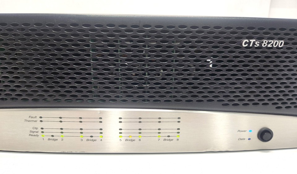 Crown CTS 8200 Professional Rack Mount 8-Channel Power Amplifier Tested ...