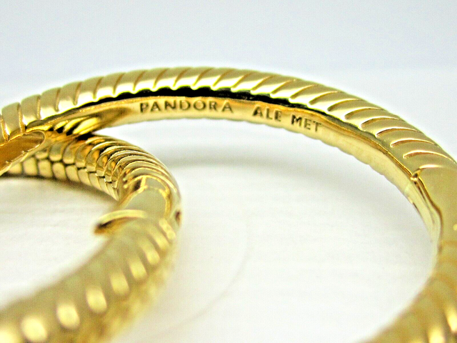 Authentic Pandora #269532C00 Pandora Moments Charm Hoop Earrings Shine ...