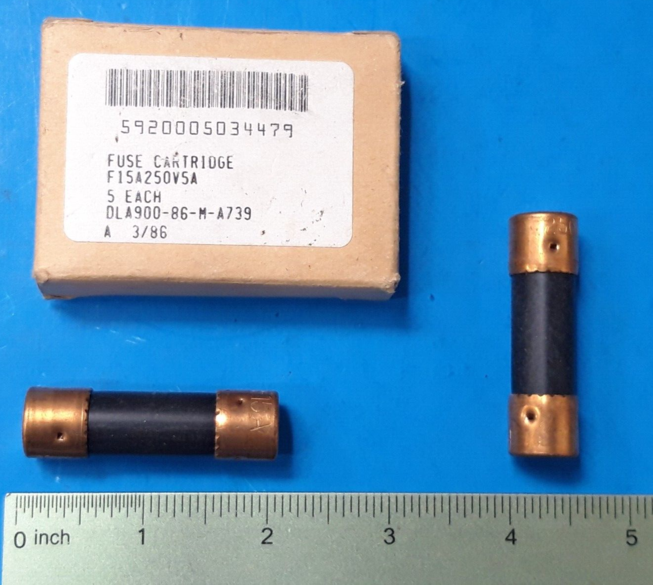 Fuse Cartridge ,F15A250V5A, BUSSMANN, 5A,250V, 14.30 x 50.80mm, 5920-00 ...