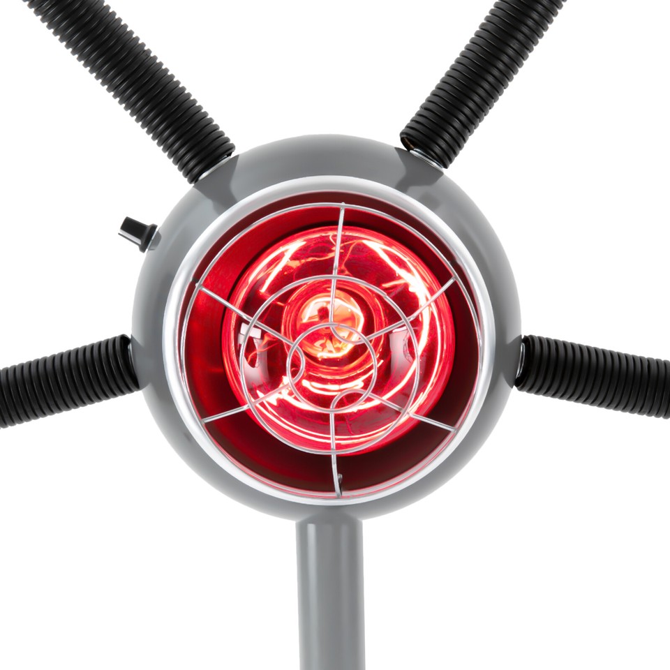 750W 5 Head Salon Infrared Heat Lamp, Adjusting Height Styling Perming ...