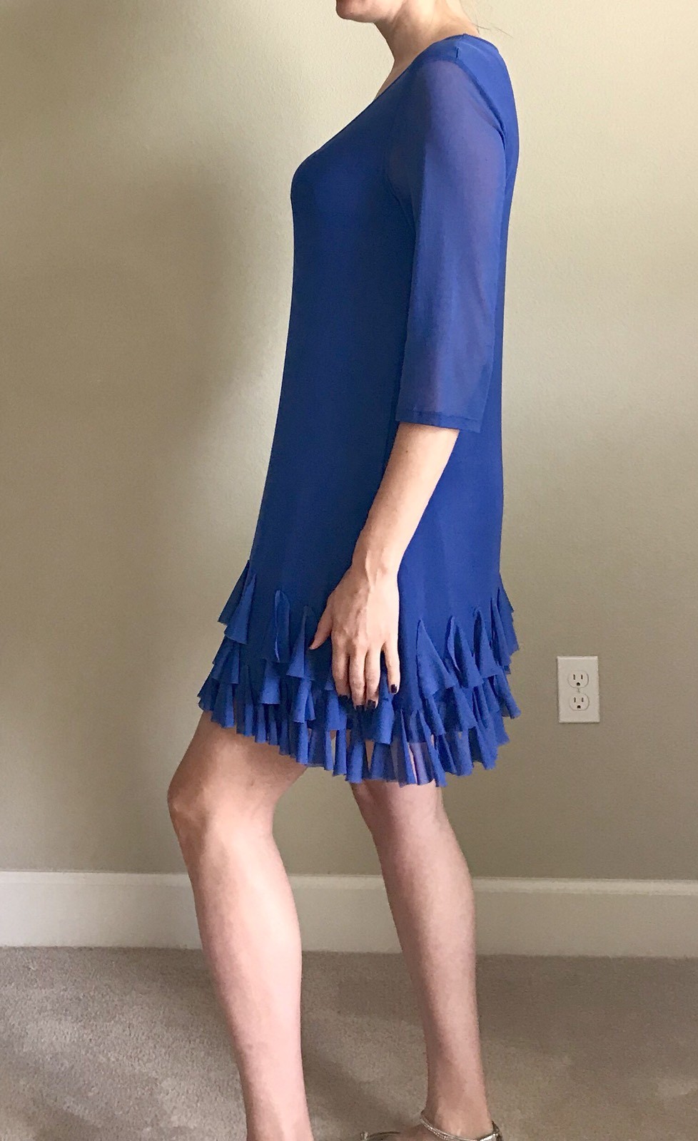 Beautiful Stylish Authentic Blue DECA PARIS Taille 4 DRESS MANIAC orig ...