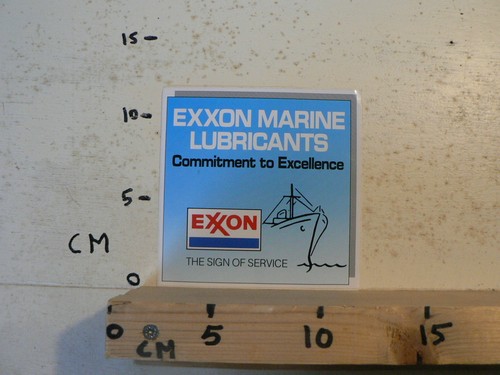 STICKER,DECAL EXXON MARINE LUBRICANTS COMMITMENT TO EXCELLENCE SCHIP | eBay