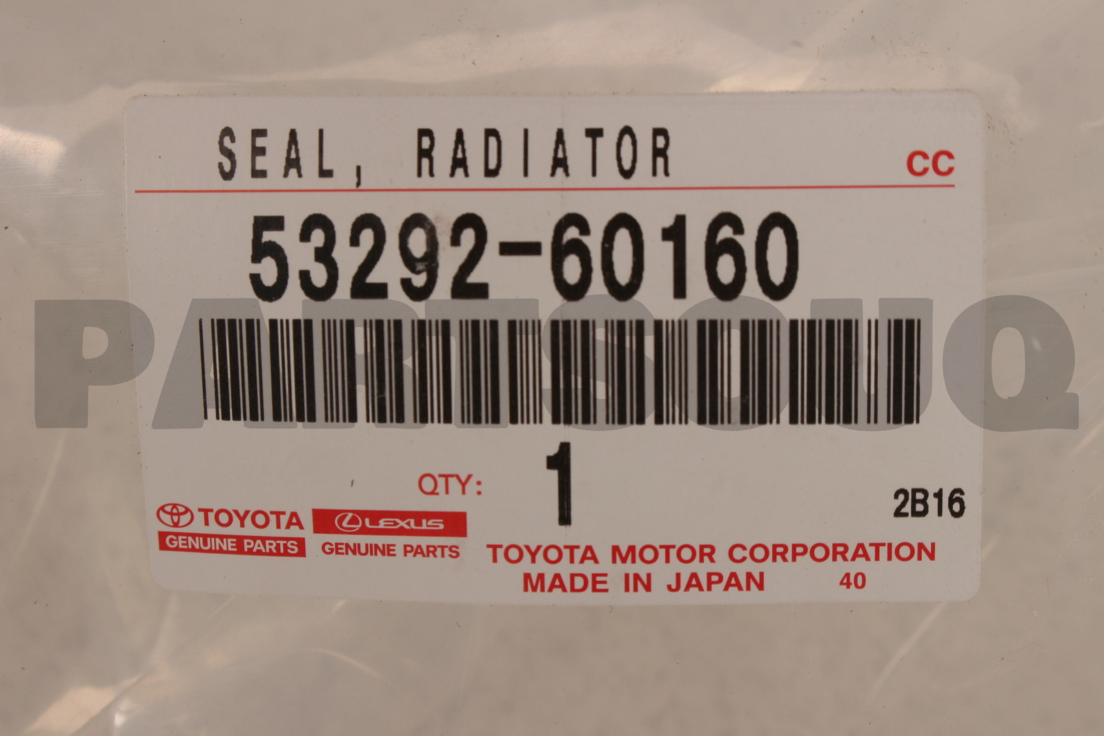 5329260160 Genuine Toyota SEAL RADIATOR 53292-60160 | eBay