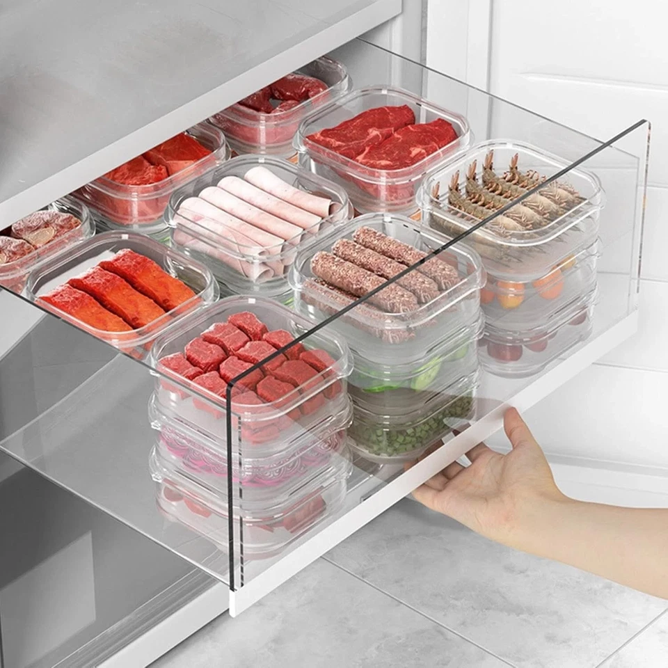 50x Reusable Food Storage Boxes with Lids 350ml/650ml BPA Free Airtight ...